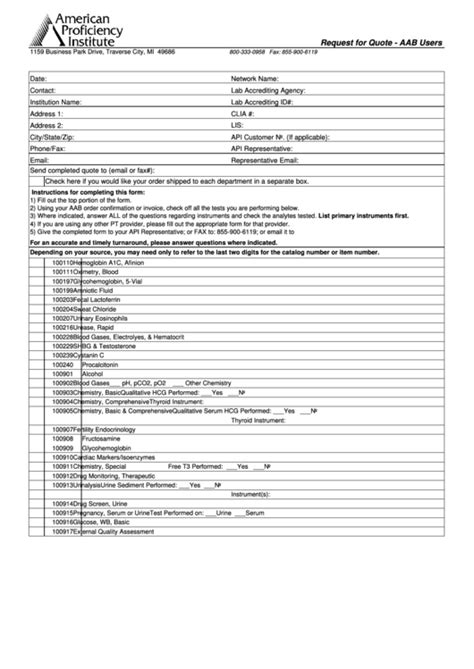 Api Request For Quote Aab Users Printable Pdf Download