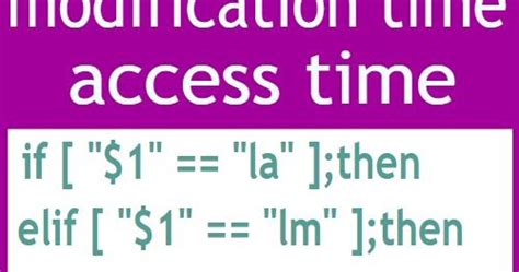 Write A Shell Script That Lists Files By Modification Time When Called With Lm And By Access