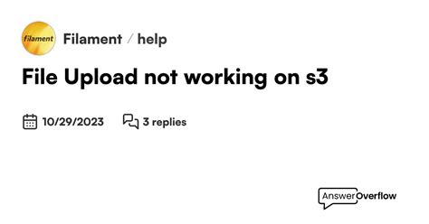 File Upload Not Working On S3 Filament