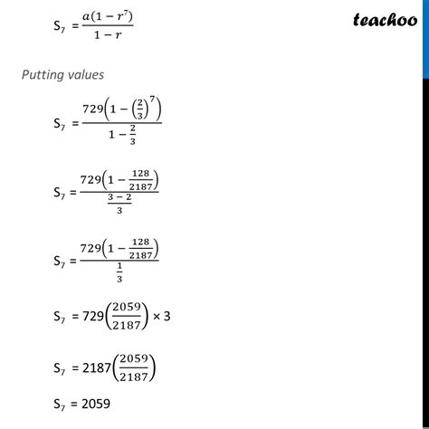 Ex 82 15 Given A Gp With A 729 And 7th Term 64 Geometric Progr