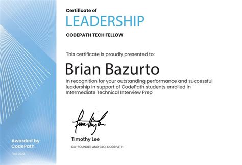 brian bazurto on linkedin codepath leadership techfellow