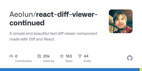 Github Aeolunreact Diff Viewer Continued A Simple And Beautiful Text Diff Viewer Component