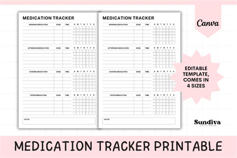 Medication Tracker Printable 1 Medication Log Template