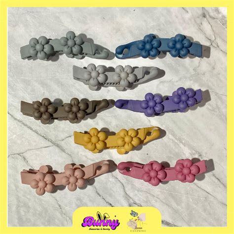 Jual [luna] Jepit Korea Model Pisang Jepit Murah Jepit Motif Bunga Jepit Salon Aksesoris Rambut