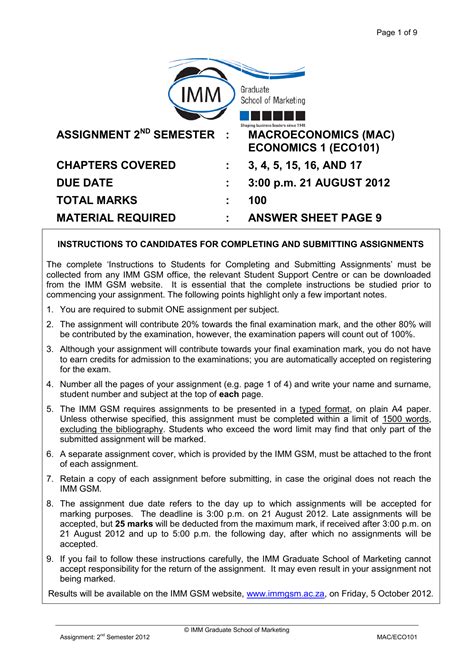 MACRO ECONOMICS Assignment