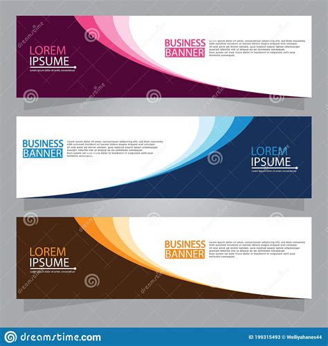 Vector Abstract Design Web Banner Template Web Design Elements Header Design Stock Vector