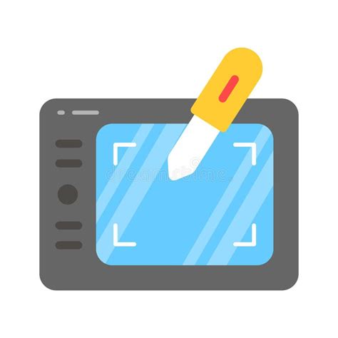 Digital Graphic Tablet Vector Design In Flat Style Drawing Tablet Icon