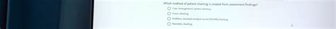 Which Method Of Patient Charting Is Created From Assessment Findings