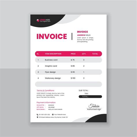Premium Vector Vector Invoice Design Template Premium Vector Vector Invoice Design Template