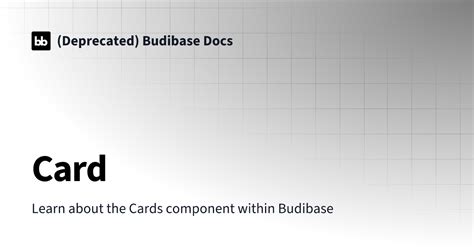 Card Deprecated Budibase Docs