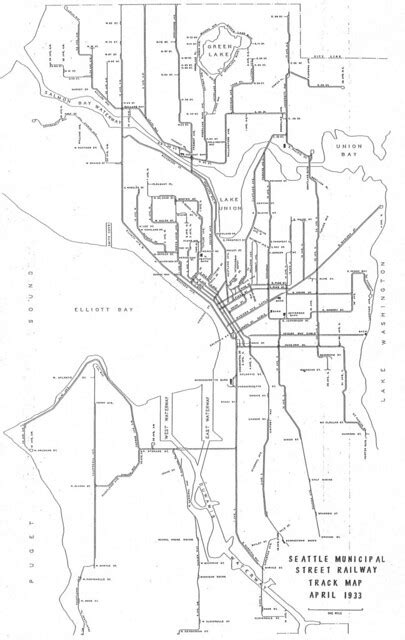 1933 Seattle Streetcar Map A Photo On Flickriver