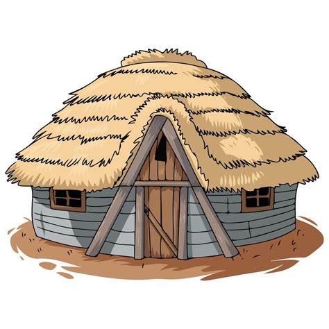 Straw Hut On White Background 59208512 Vector Art At Vecteezy