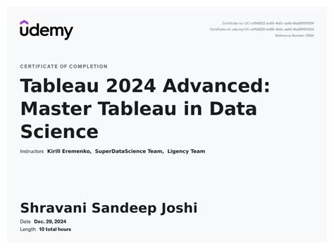 Shravani Joshi On Linkedin 🎉 Excited To Share That I Have Completed The Tableau 2024 Advanced