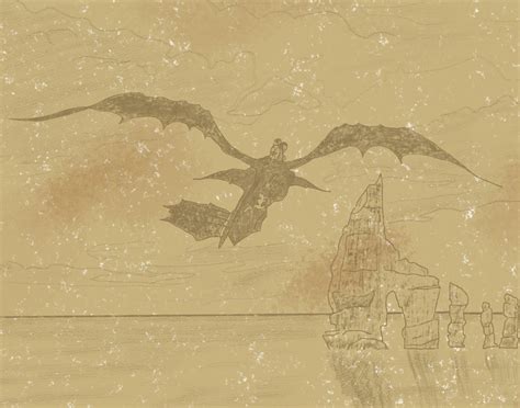 Hiccup And Astrid Sketch Romantic Flight Scene From How To Train Your Dragon Printable Digital