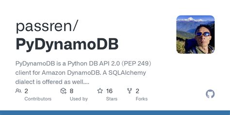 Github Passrenpydynamodb Pydynamodb Is A Python Db Api 20 Pep 249 Client For Amazon
