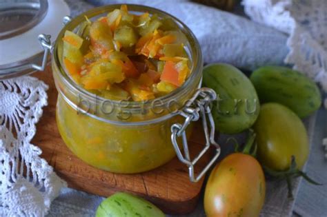 Заправка для солянки (рассольника) с зелеными помидорами на зиму