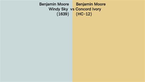 Benjamin Moore Windy Sky Vs Concord Ivory Side By Side Comparison