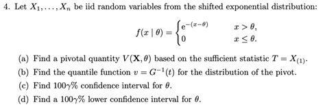 Solved Let X Xn Be Iid Random Variables From The Chegg
