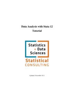 Data Analysis With Stata 12 Tutorial University Of Texas Data Analysis With Stata 12