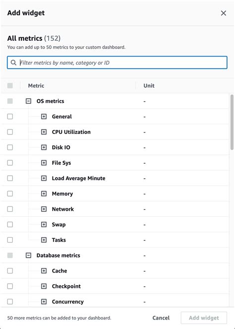 在 amazon rds 主控台中檢視組合指標 amazon aurora