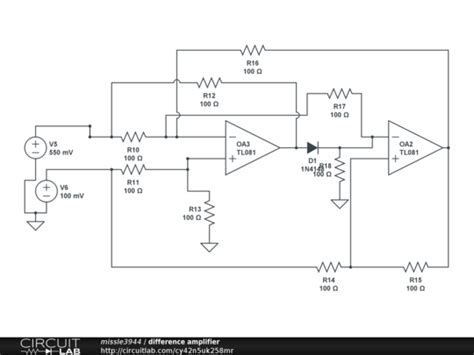Difference Amplifier CircuitLab