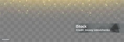 반짝이는 금 입자는 투명한 배경에 효과를 비춥니다 벡터 골드 글리터 입자 효과와 질감 스타 더스트 호박색 입자는 투명한 배경에 색을냅니다 색종이의 황금 폭발 공휴일에 대한