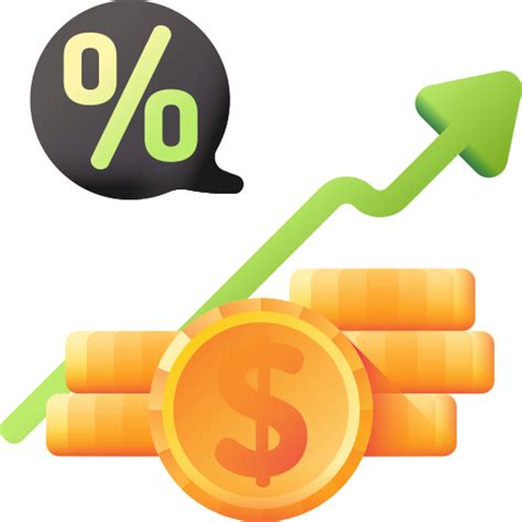 Interest Rate 3d Color Icon