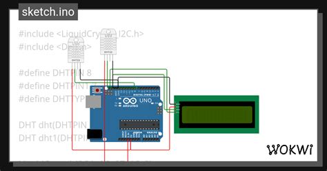 Sensor Suhu Dht22 Dengan Indikator Led Copy Wokwi Esp32 Stm32 Arduino Simulator