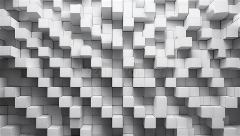 Modern Geometric Patterns A Playful Mix Of White Cube Boxes Creating A Striking Wallpaper Banner