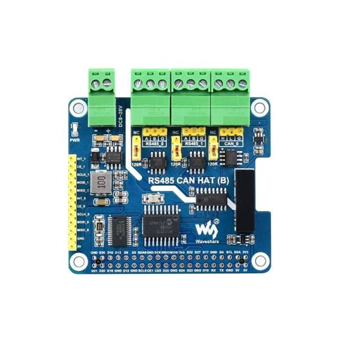 Waveshare Isolated Rs485 Can Hat B For Raspberry Pi 2 Ch Rs485 And 1 Ch Can Multi
