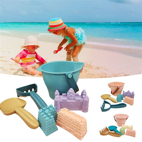 Sioweci Beach Sand Toys Set Beach Shovel Colored Sand Bucket Shovel