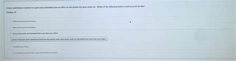 Solved A Base Substitution Mutation In A Gene May
