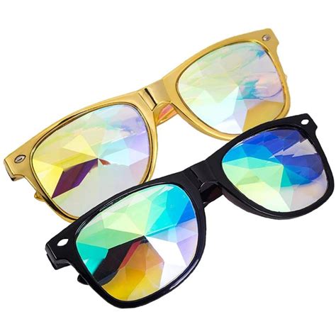 Kaleidoscope Sunglasses Round Rave Festival Diffraction Best Prism