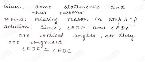 Solved Given M EDF M ADB X Circ M BDC What Is The Missing Reason In Step X
