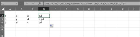 Microsoft Excel Combine Unique Cell Values On A Single Row Super User