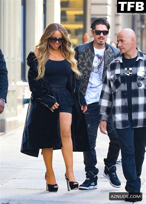 Mariah Carey Sexy Seen Flaunting Her Hot Legs Wearing A Black Mini