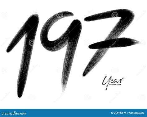 197 Years Anniversary Celebration Vector Template 197number Logo