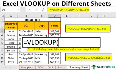 Vlookup On Different Sheets Step By Step Guide