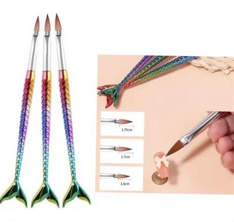 3 Pcs Fish Tail Style Gradient Brushes Set At Rs 90piece नेल आर्ट