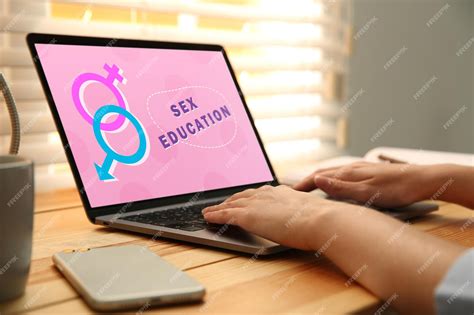 Premium Photo Sex Education Program Teenage Girl Using Modern Laptop