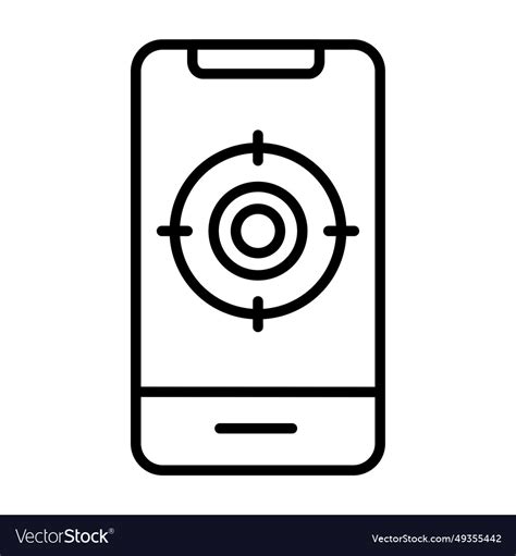 Tracking Icon Outline Style Royalty Free Vector Image