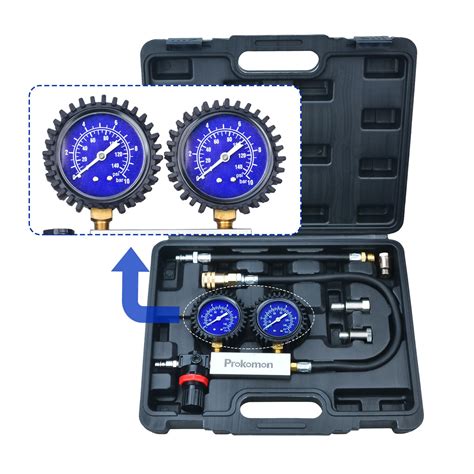 Amazon Com Prokomon Cylinder Leak Down Tester Compression Test Kit Engine Cylinder Dual