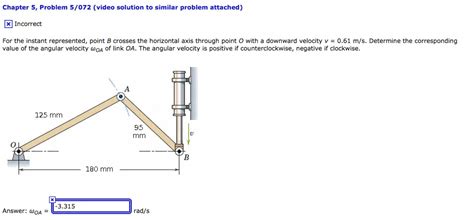 chapter 5 problem 5 072 video solution to similar problem attached