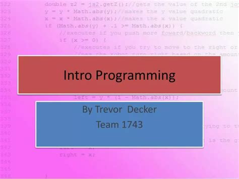 Ppt Intro Programming Powerpoint Presentation Free Download Id2564081