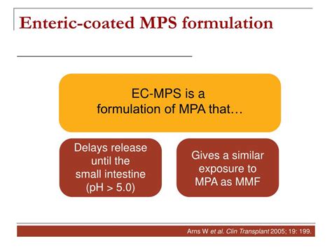 Ppt Enteric Coated Mycophenolate Sodium Ec Mps In Renal