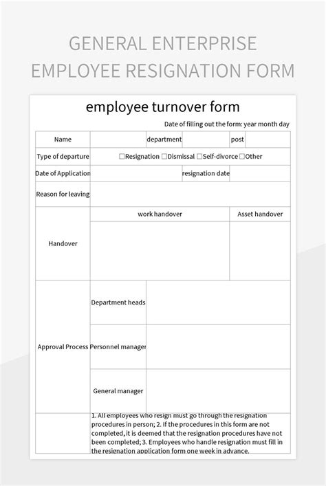 Enterprise Employee Resignation Handover Checklist Excel Template And Google Sheets File For