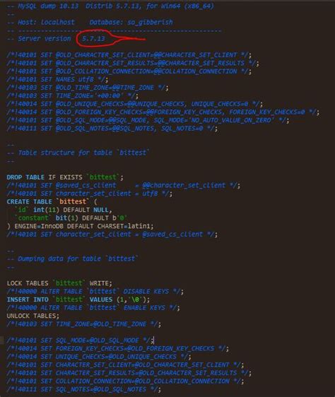 Mysql Bit Values Export Dml Issue Stack Overflow