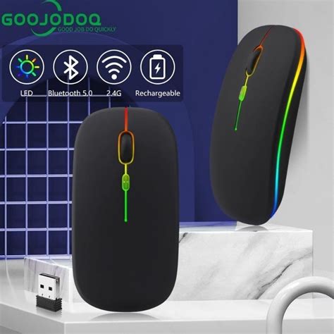 Jual Fx 2 Goojodoq M06 Mouse 2in1 Bluetooth And Wireless Rgb Rechargeable Silent Murah Shopee