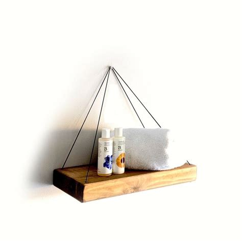 Wood Hanging Shelf Scaffold Shelf Rustic Shelf String Shelf Scaffold Shelf Rope Shelf