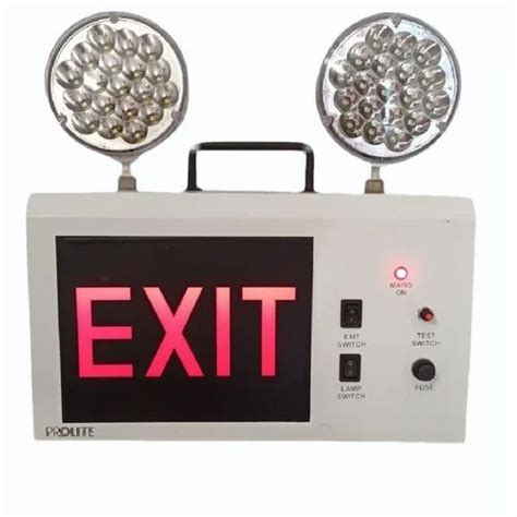 White LED Mild Steel Industrial Emergency Exit Light Mounting Type Table Top E40 At 3800